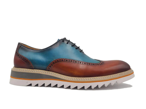Gorgeous Two Tone Oxford Wingtip - Carrucci Shoes