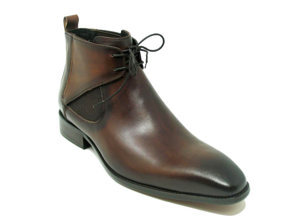 Carrucci Calfskin Lace-up Chukka Boot